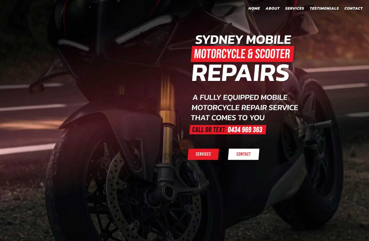 Sydney Mobile Motorcycle & Scooter Repairs - Service that comes to you